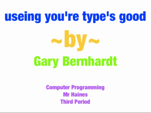 Talks – Destroy All Software